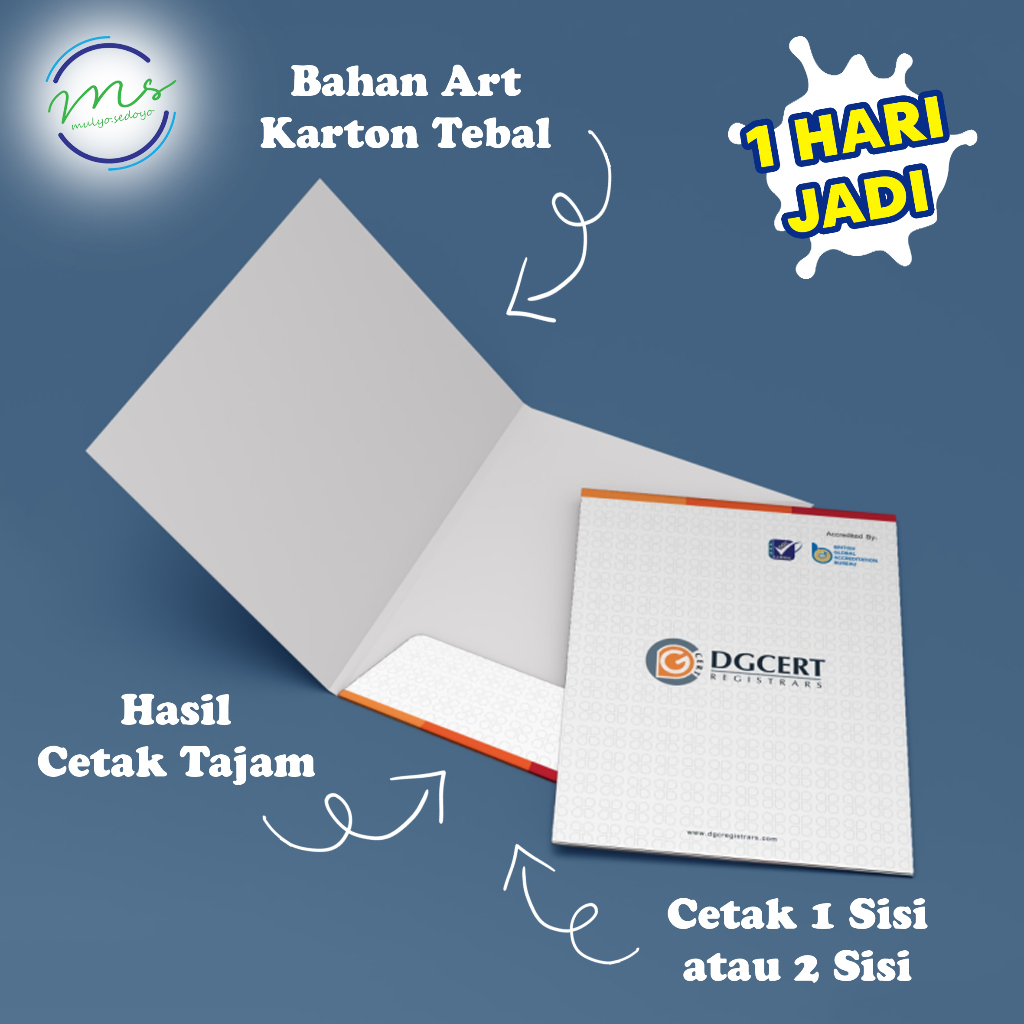Jual Cetak Map Folder Perusahaan Custom A4 Kertas Art Carton | File ...