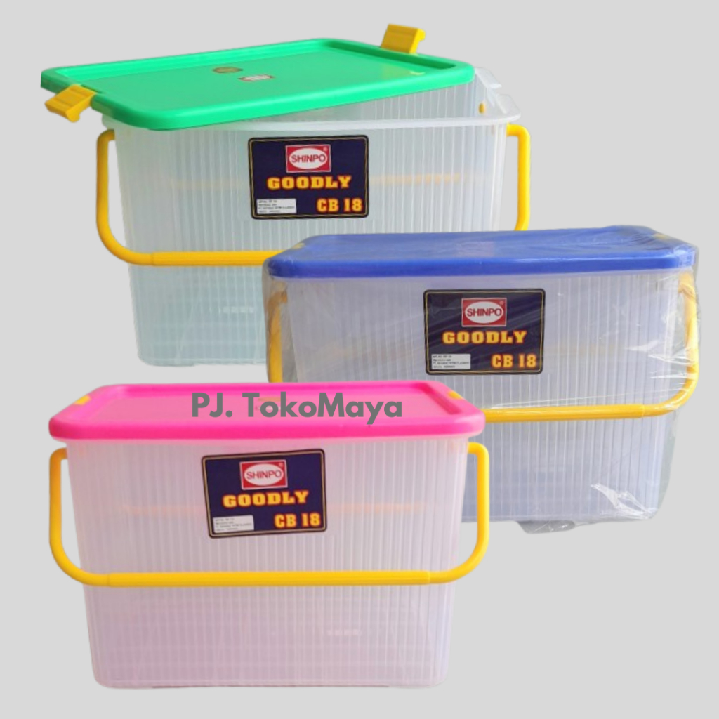 Jual SHINPO Box Penyimpanan Kontainer Plastik 18 L Goodly Container Box ...