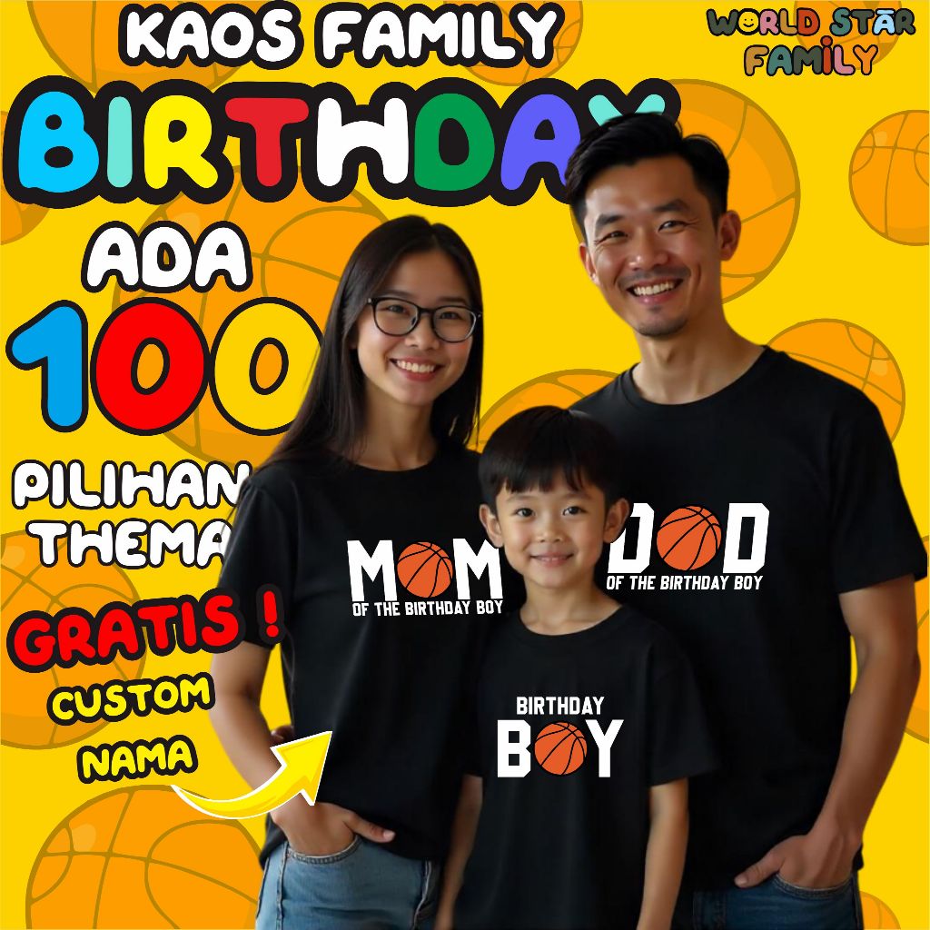 Jual WSF Kaos Ulang Tahun BIRTHDAY BOY kaos anak cowo basket ulang ...