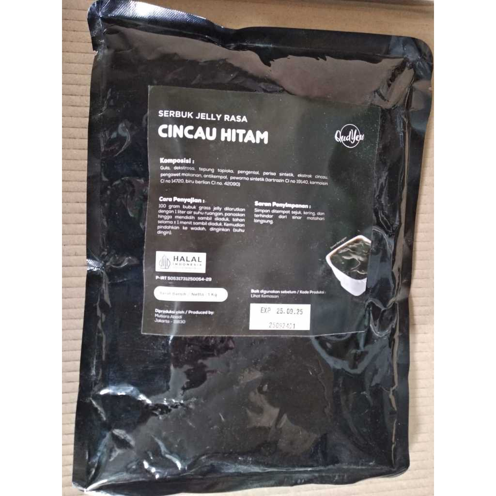 Jual grass jelly powder 1 kg Qudyew / cincau hitam / cingcau instan ...