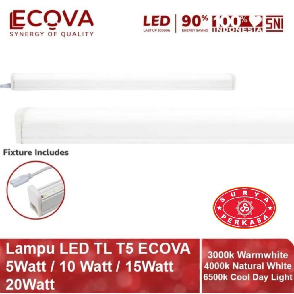 Jual Surya Perkasa ECOVA Lampu LED Tabung T5 LED Tube T5 Lampu Neon led ...