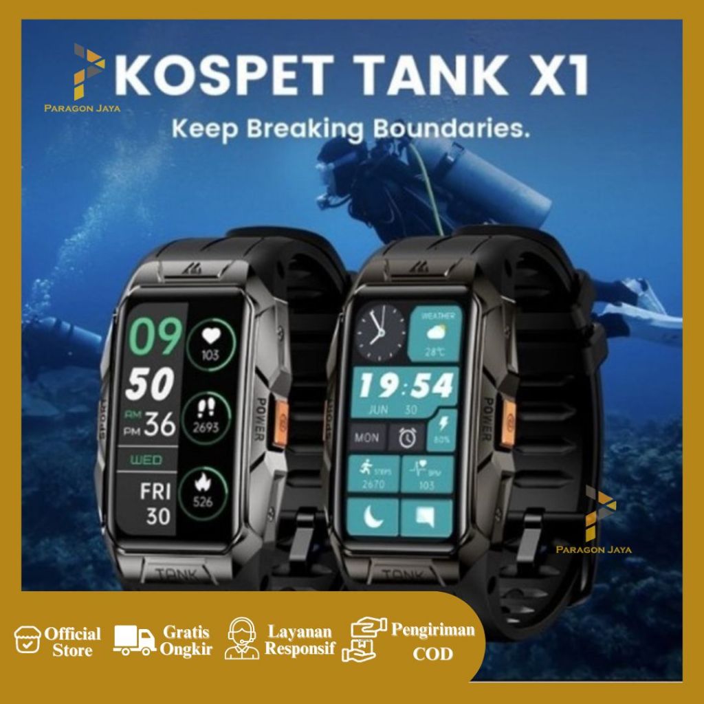 Jual SMARTWATCH KOSPET TANK X1 Smartband AMOLED Bluetooth 5.1 10ATM ...