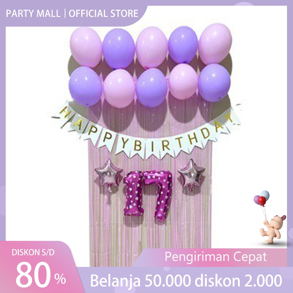 Jual Set Balon Paket Dekorasi Ulang Tahun Simpel / Perlengkapan Pesta ...