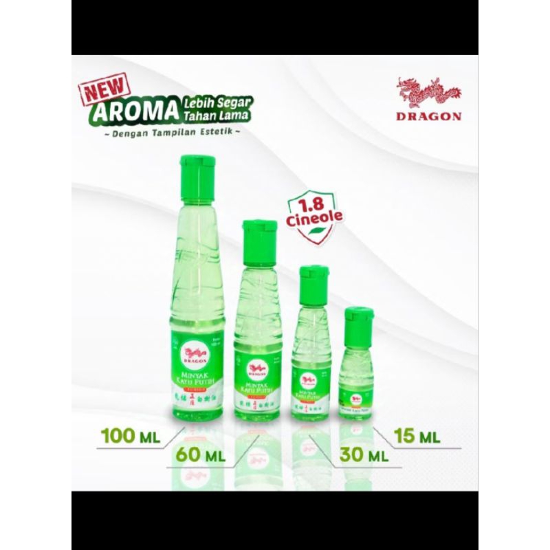 Jual Minyak kayu putih dragon 15 ml, 30ml , dan 100 ml / minyak dragon ...
