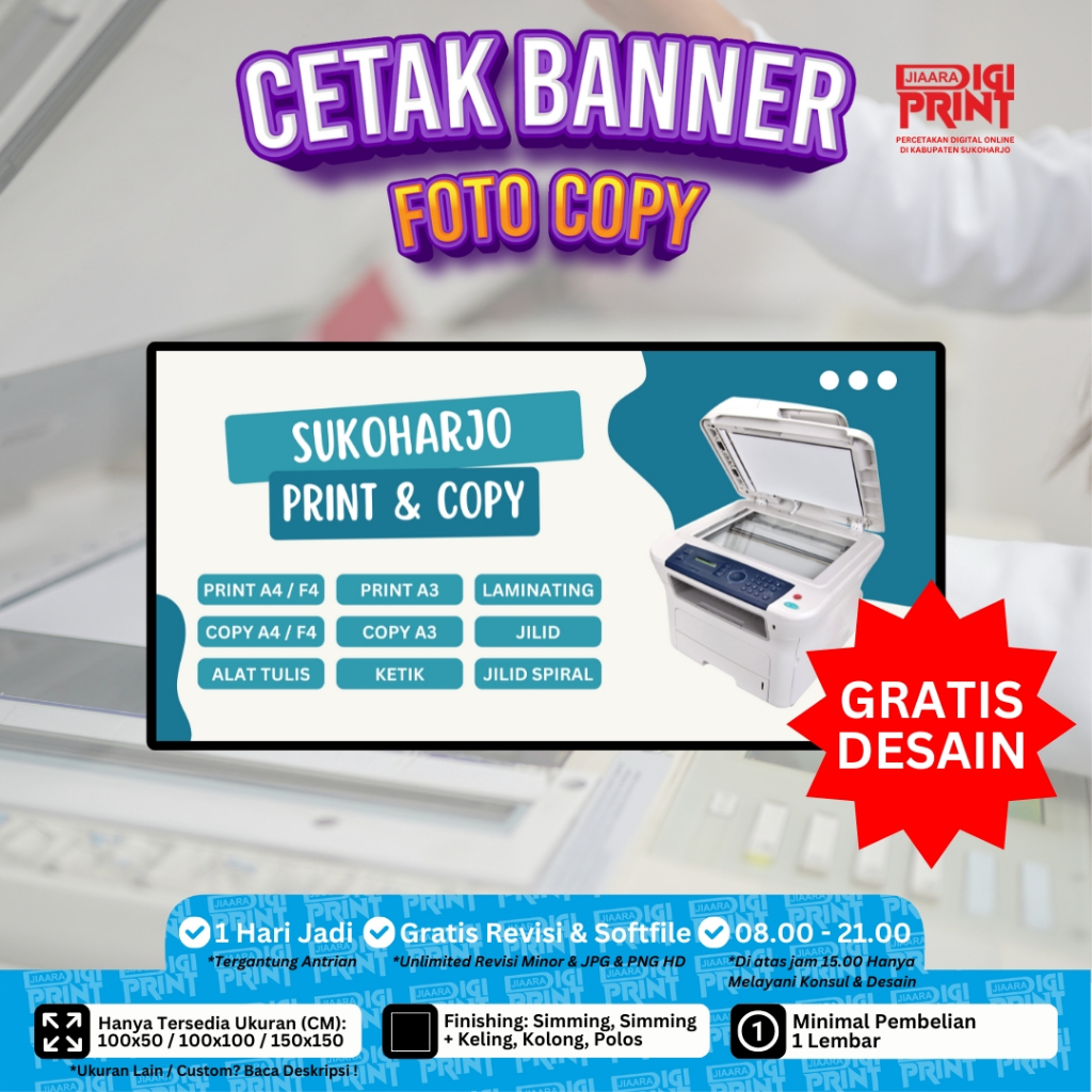 Jual Cetak Banner Foto Copy Print Flexi 280 gsm | Shopee Indonesia