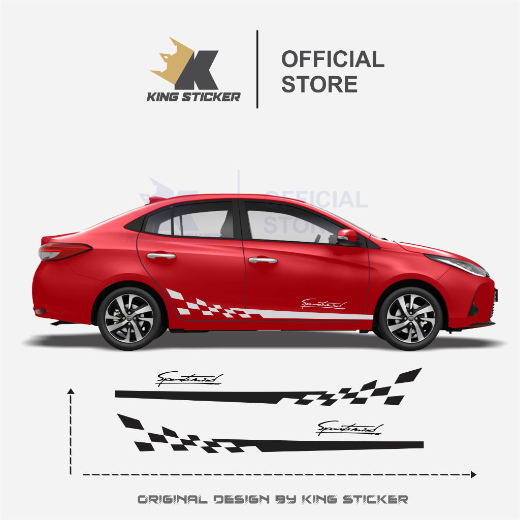 Jual VS2 Sticker mobil toyota vios / stiker list mobil sedan vios ...