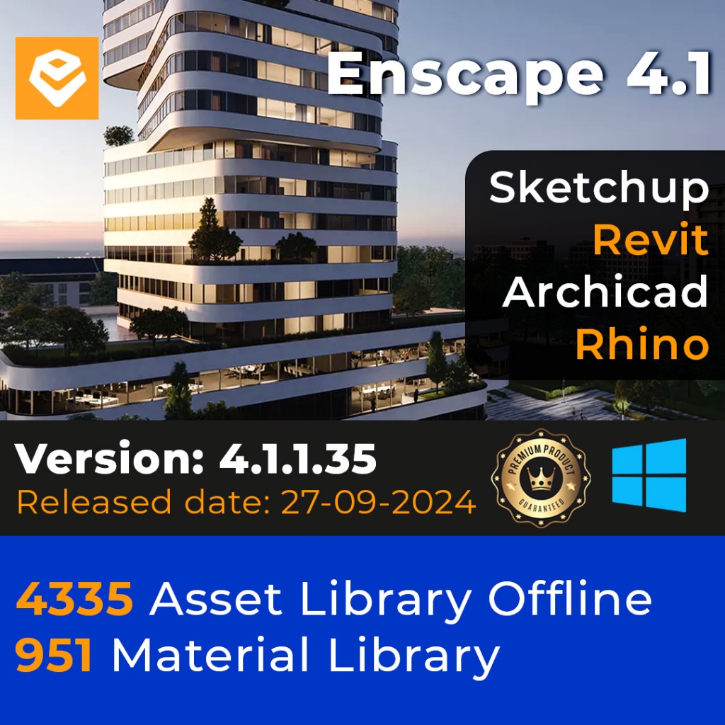 Jual Enscape 4.1.1.35 + 5000 lebih Aset Offline Asli dari Enscape ...