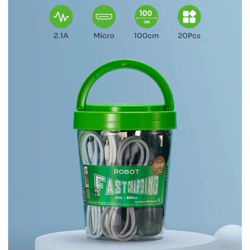 Jual Kabel Data Robot RBM-100 2A (Support Fast Charging) (1Toples=20pcs ...