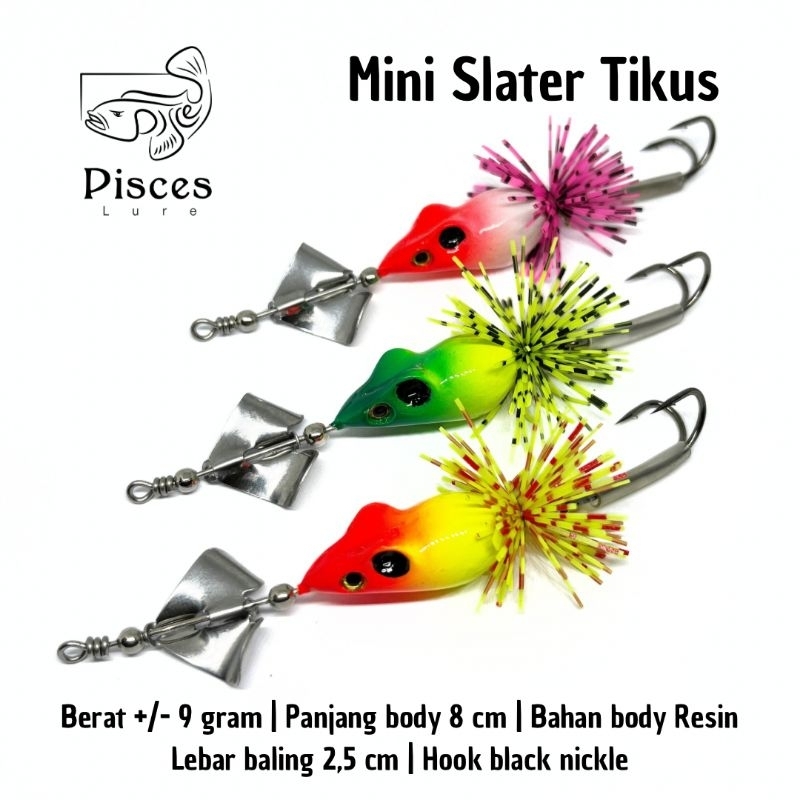 Jual Mini Slater Tikus 9 gram 8 cm Umpan Casting Gabus Snakehead ...