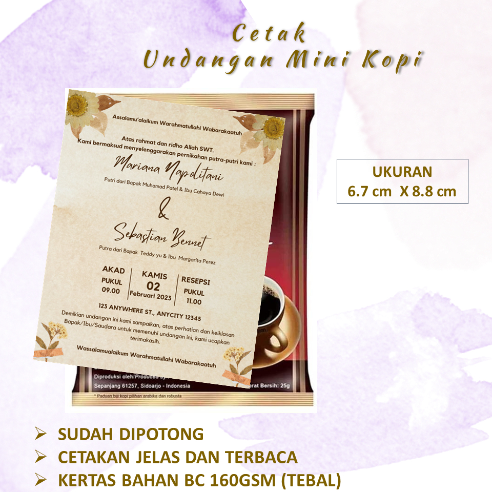Jual Undangan Mini Kopi sederhana | Shopee Indonesia