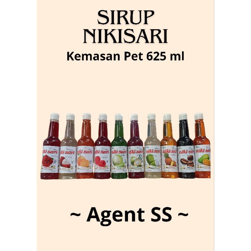 Jual Sirup NIKISARI aneka rasa buah kemasan pet 625ml ( botol plastik ...