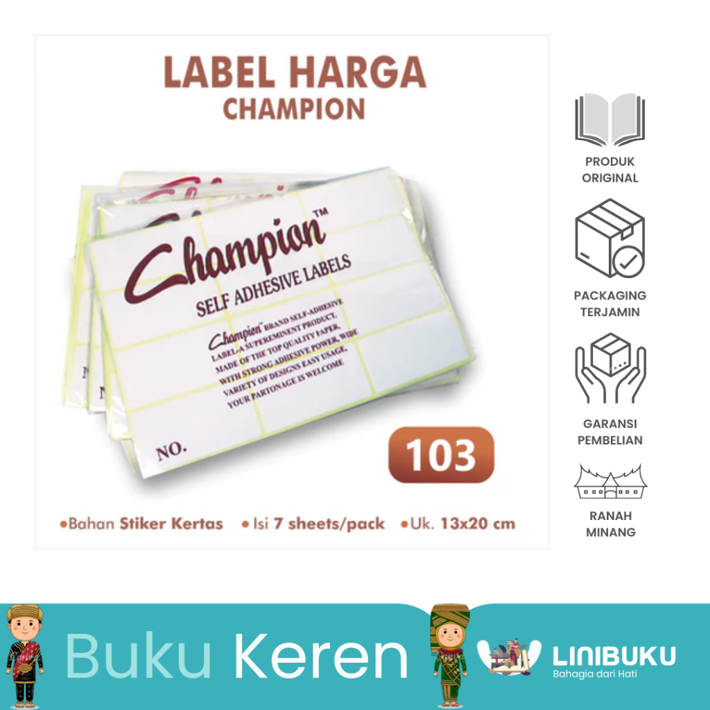 Jual Label Harga Stiker Nama Undangan Champion | Shopee Indonesia