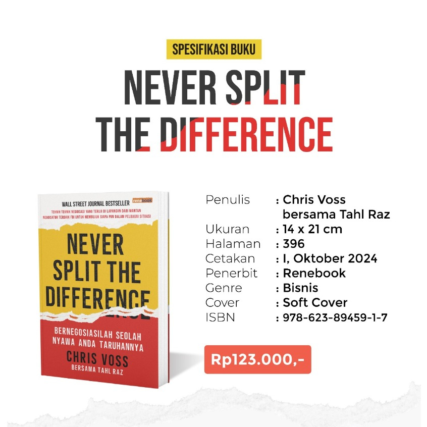 Jual Gunung Ageng Bookstore - Renebook - Never Split the Difference ...