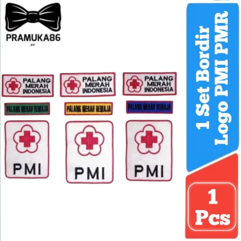 Jual Badge 1set (3pcs) Logo PMI PMR Bordir Mula Madya Wira / Bet bedge ...