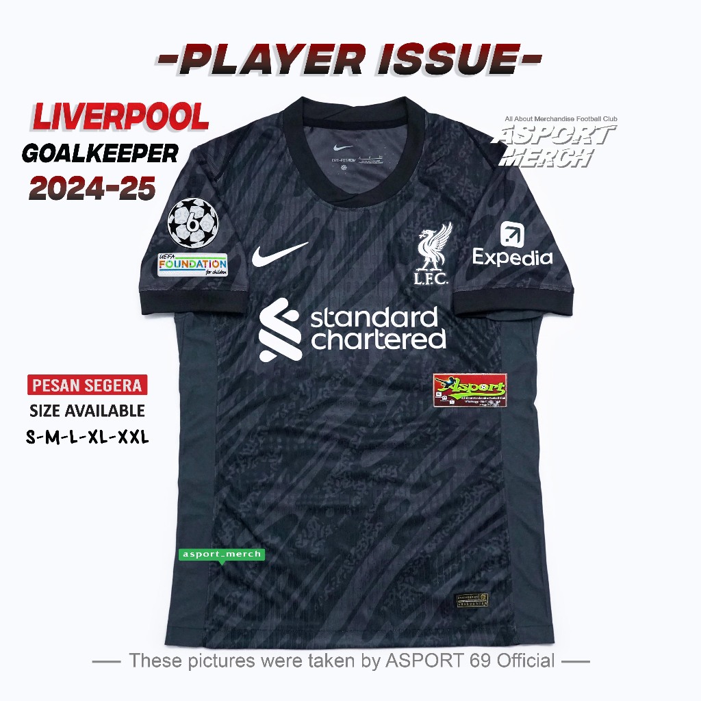 Jual PLAYER ISSUE JERSEY LIVERPOOL KIPER HOME NEW 2024 2025 JERSEY LFC ...