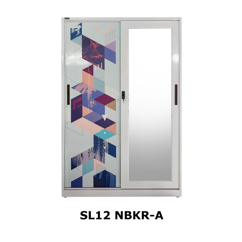 Jual Lemari Besi Sliding 2 Pintu/Lemari Kunci Dan Cermin/INF SL 12 NBKR ...