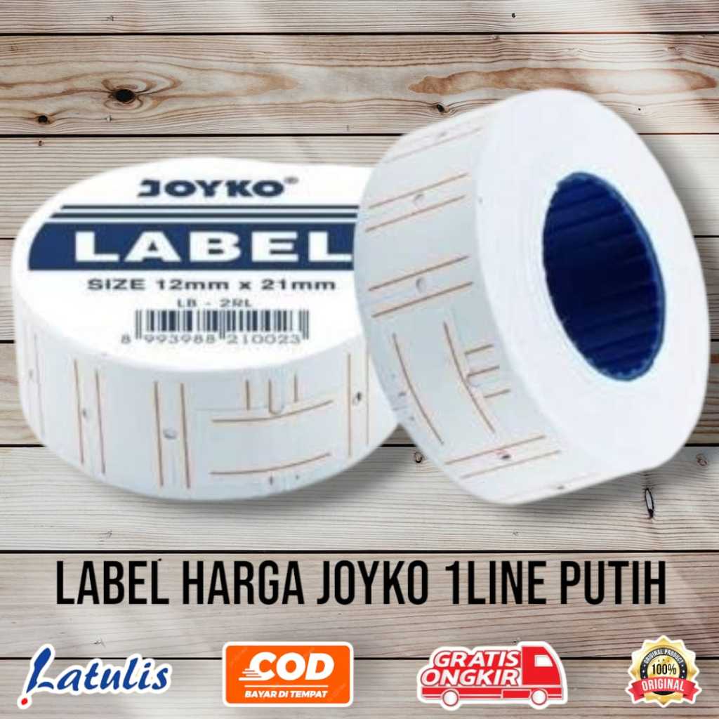 Jual KERTAS LABEL HARGA JOYKO 1 LINE/BARIS (12mmx21mm) | Shopee Indonesia