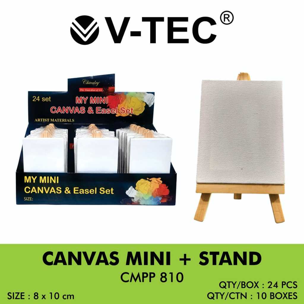 Jual SET KANVAS MINI + STAND V-TEC CMPP 810 / 8X10 CANVAS PANEL MINI ...