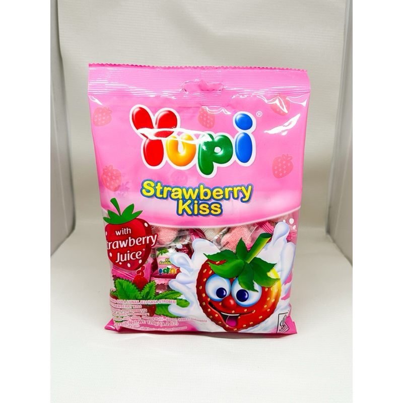 Jual PERMEN YUPI STRAWBERRY KISS ISI 24PCS RASA STRAWBERRY CANDY | Shopee Indonesia