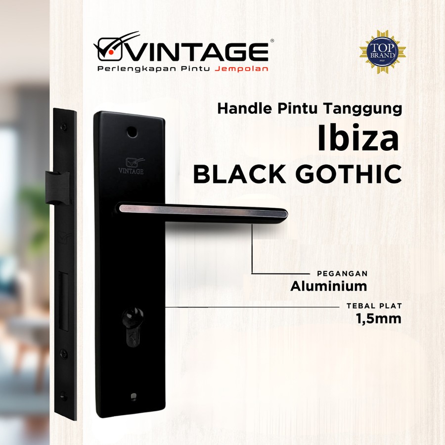 Jual GAGANG PINTU / HANDLE PINTU HITAM / 1 SET MODEL KEKINIAN HITAM ...