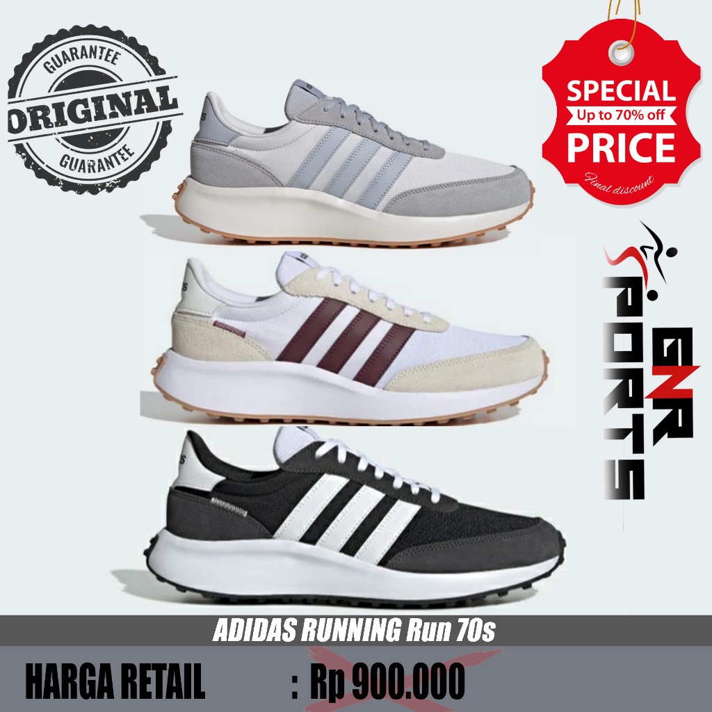 Jual Sepatu ADIDAS RUNNING Run 70s Shoes Pria Abu-abu Original 100% ...