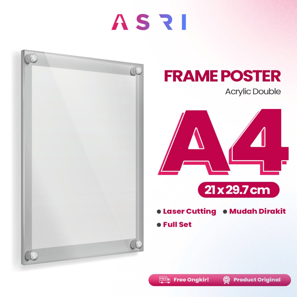 Jual Frame Dinding Akrilik / Bingkai Display Poster Menu Akrilik A4 | Shopee Indonesia