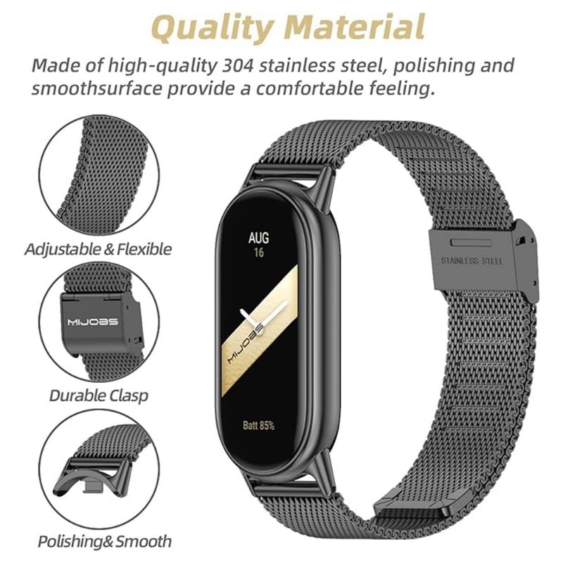 Jual Buckle Strap Smartwatch Xiaomi Band 8 9 Stainless Steel Tali Pengganti Milanese | Shopee ...