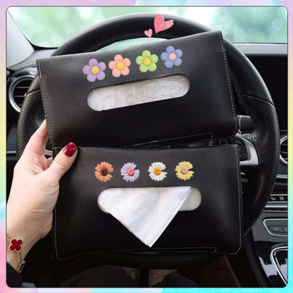 Jual tempat tissue mobil bunga aesthetic kotak tisu mobil | Shopee ...