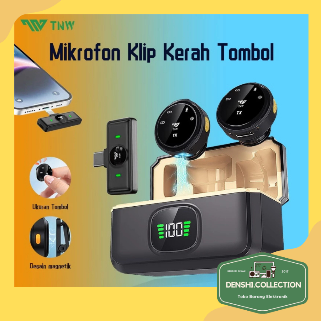 Jual TNW A30 Wireless Clip on Mic Microphone Dual Mikrofon Wireless ...