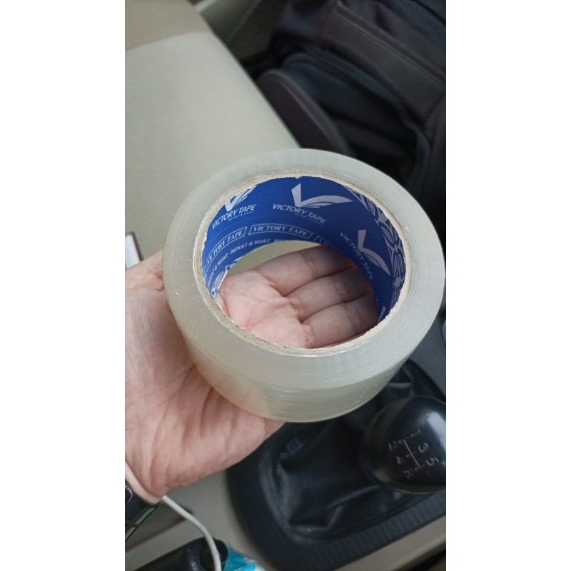 Jual Lakban Bening VICTORY TAPE Full Transparan 45mm 1Slop Isi 6Pcs | Shopee Indonesia