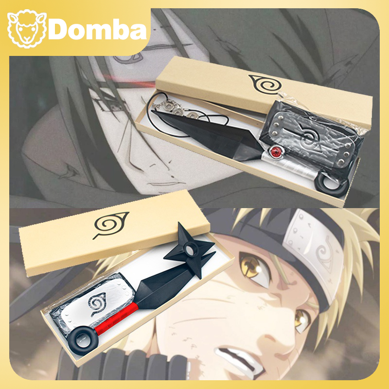 Jual 3pcs Naruto Kunai Piau Dan Ikat Kepala Set Mainan Senjata Naruto ...