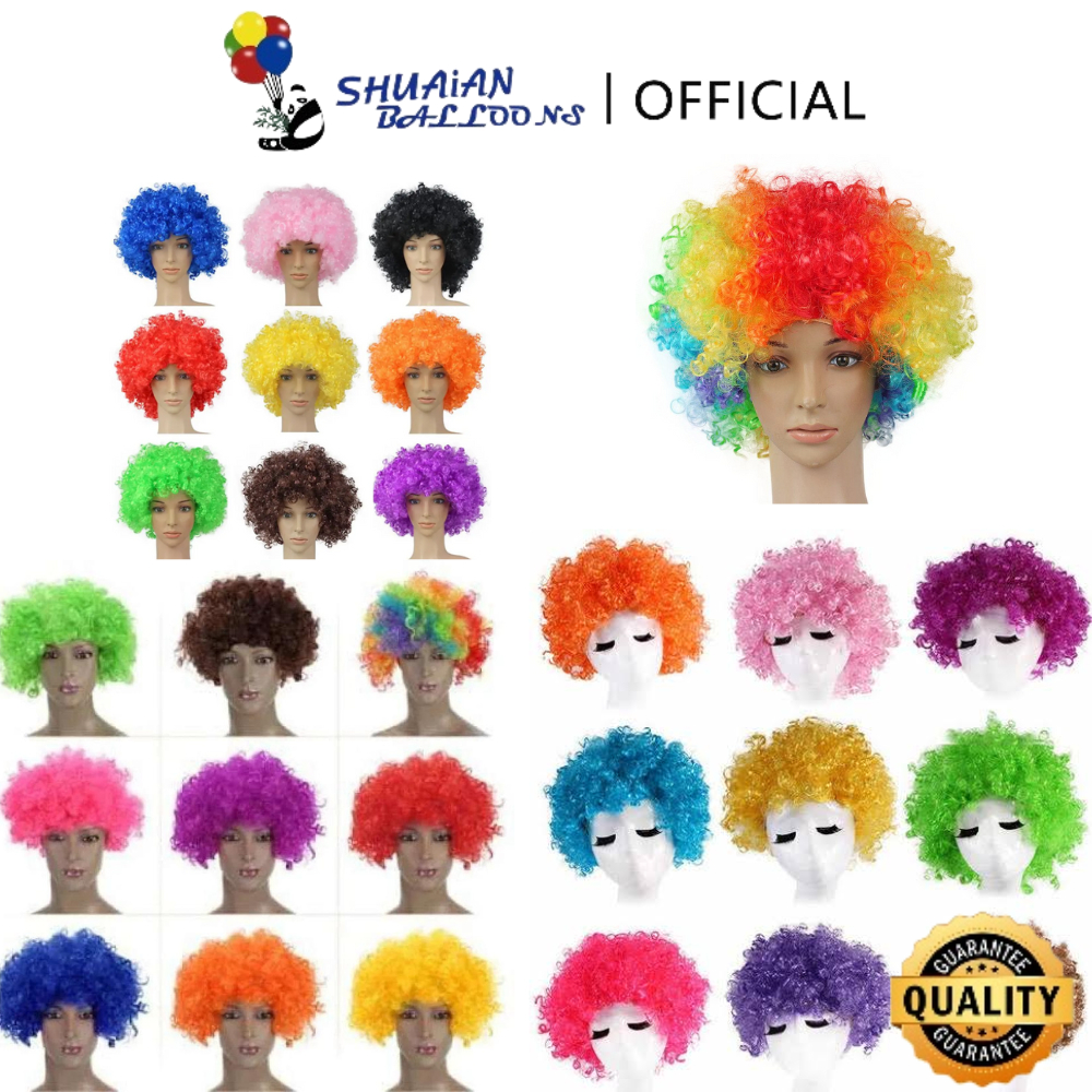 Jual Rambut Palsu Kribo Wig Kribo Keriting Wig Badut Wig Cosplay ...