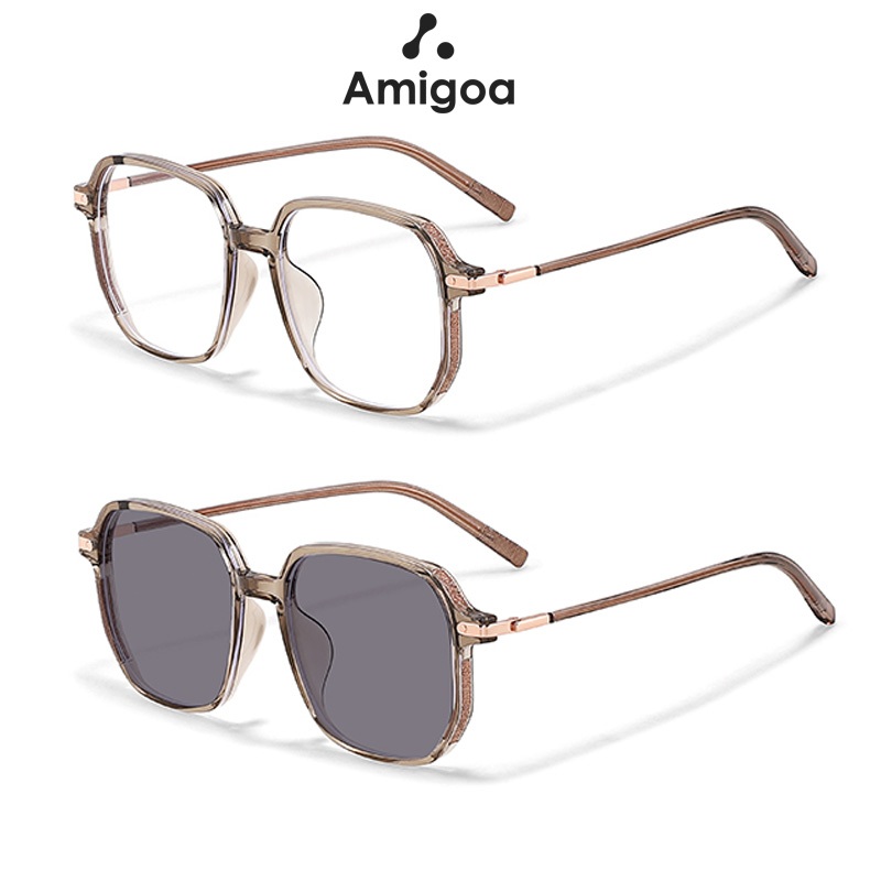 Jual AMIGOA Kacamata Premium Frame Metal Berbingkai Besar Bingkai ...