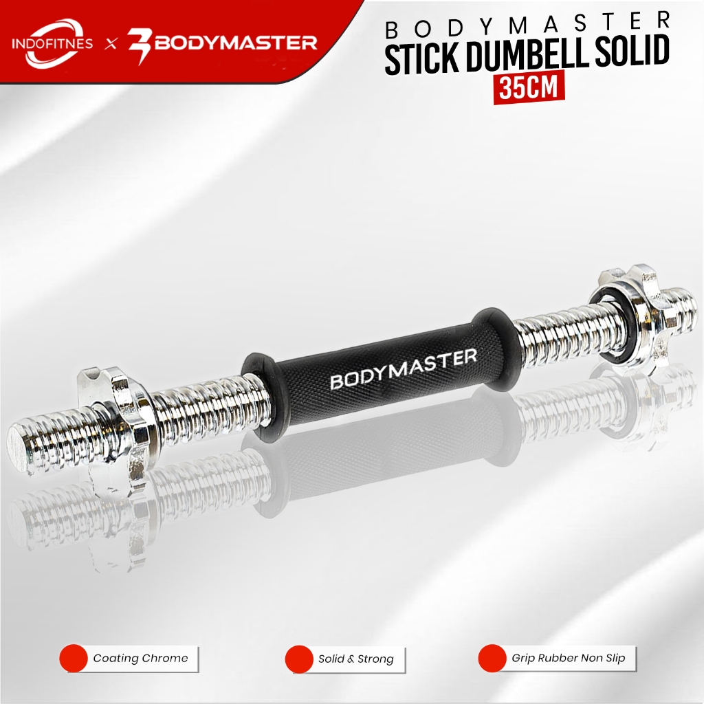 Jual BODYMASTER Stick Straight Bar 35cm Solid - Stik Dumbell Pendek ...