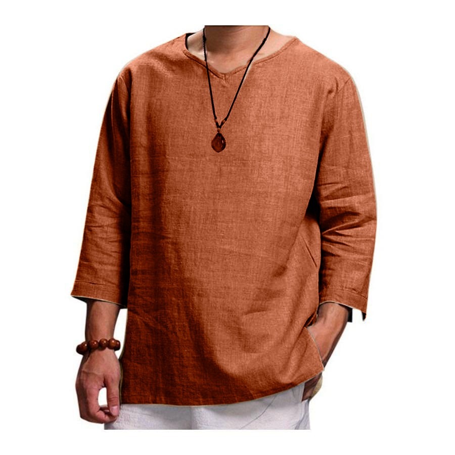 Jual BIN’S Baju Koko Pria Amir - Atasan Kemeja Kurta Polos Tangan 3/4 ...