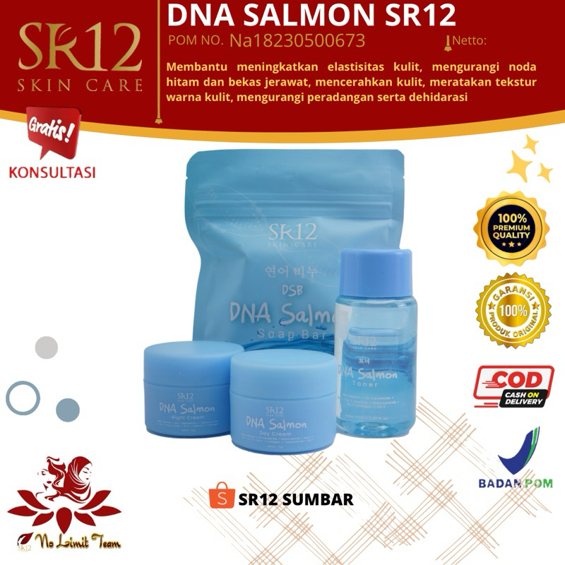 Jual paket skincare DNA salmon Sr12, Dna salmon, paket skincare, skicare untuk semu jenis kulit ...