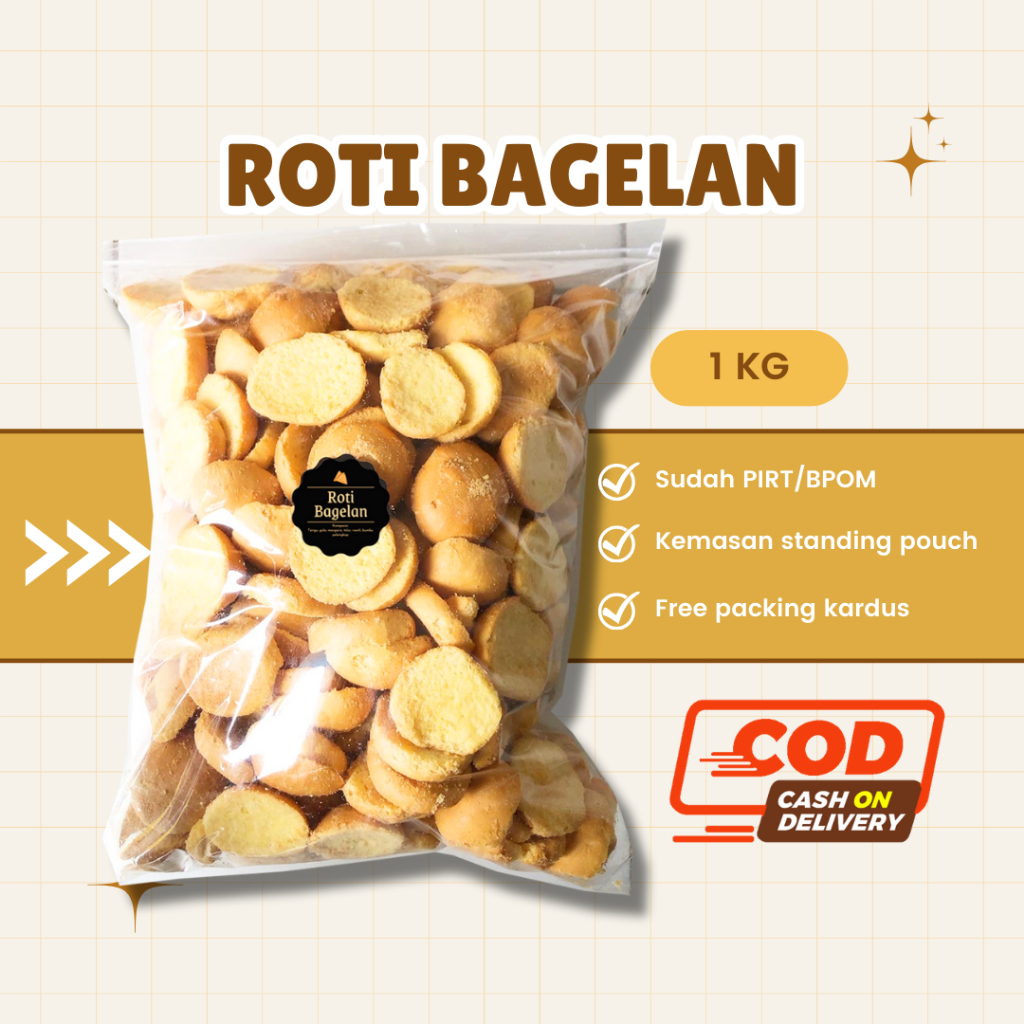 Jual [DELISH SNACKS] Roti Bagelan (Grosir) 250gr 500gr 1 KG / Snack ...