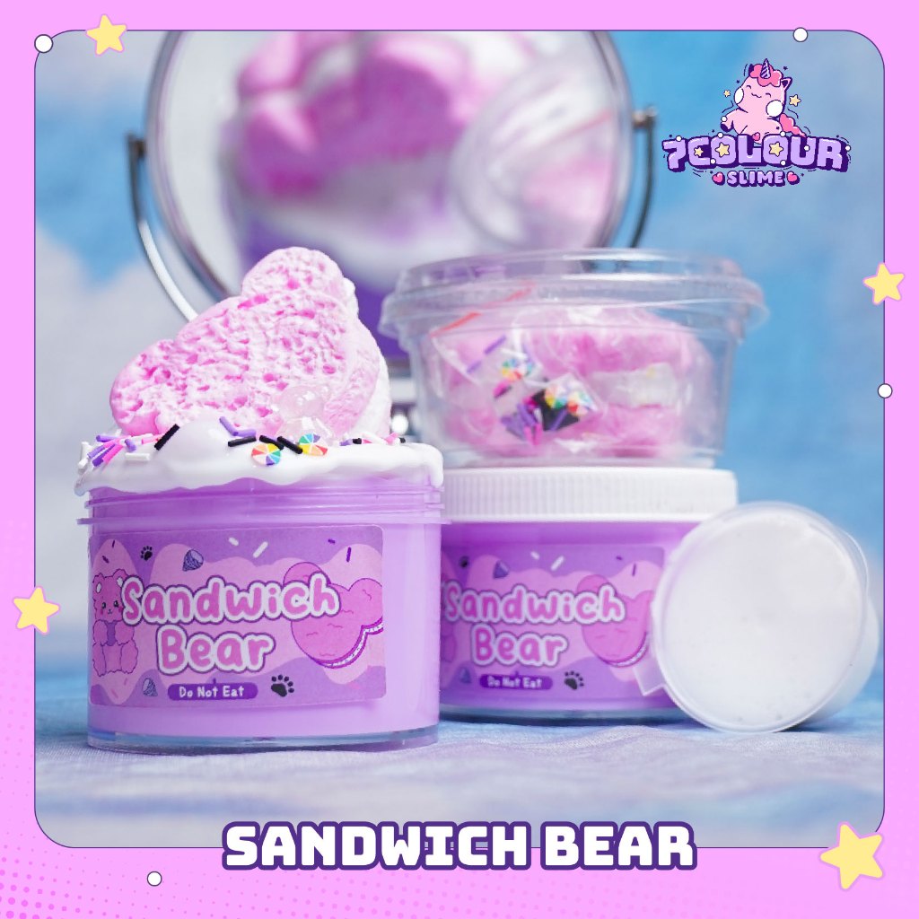 Jual 7 Colour Slime | Sandwich Bear | DIY Clay Slime | Shopee Indonesia