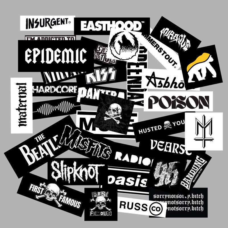 Jual StickerPack 34pcs - STIKER BRAND DAN BAND, STIKER BRAND, STIKER ...