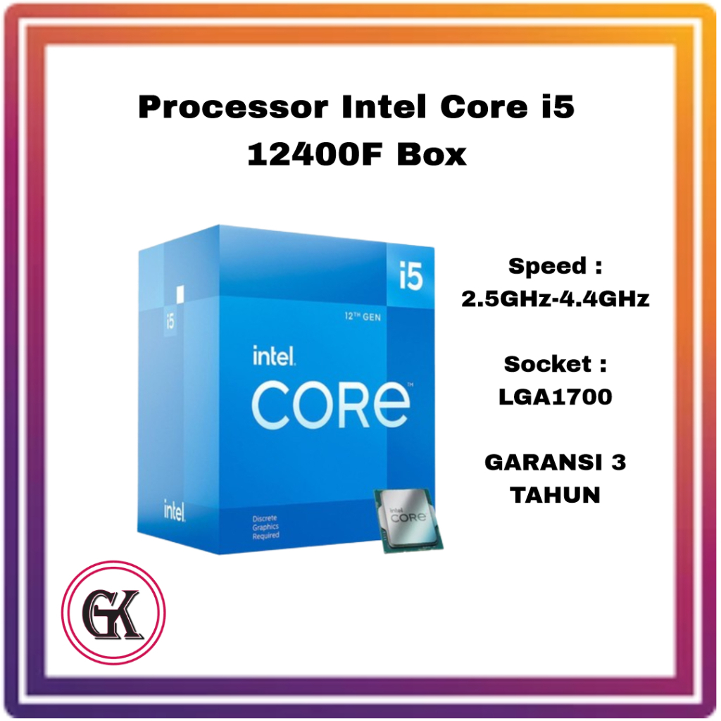 Jual PROCESSOR INTEL CORE i5 12400F Up To 4.4 GHz SOCKET 1700 Box ...