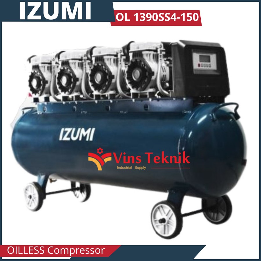 Jual Mesin Kompresor OILLESS Compressor 7.5HP 8 Bar 150L IZUMI OL 1390SS-150 | Shopee Indonesia