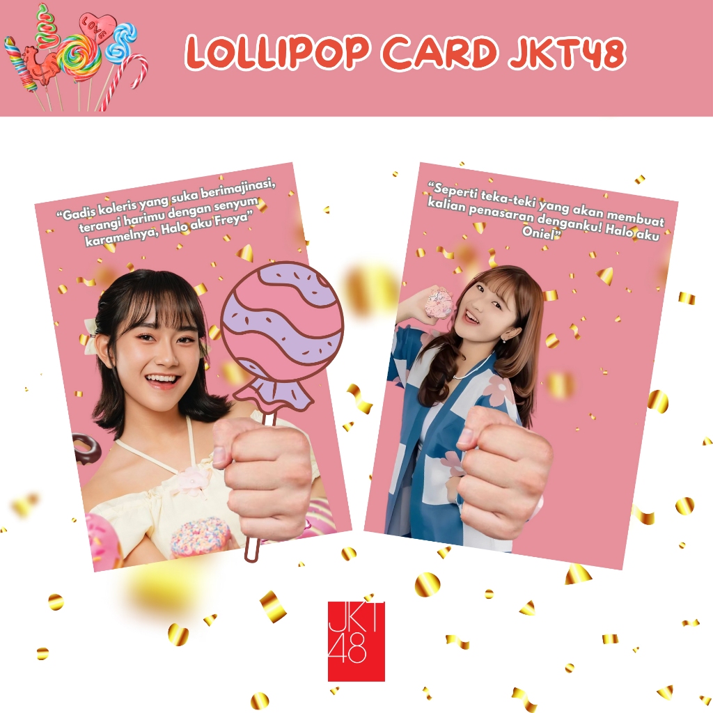 Jual GIFT CARD LOLIPOP JKT48 KARTU UCAPAN (HARGA 25 PCS) MOON JPOP CARDS IDOL UNOFFICIAL ADEL ...