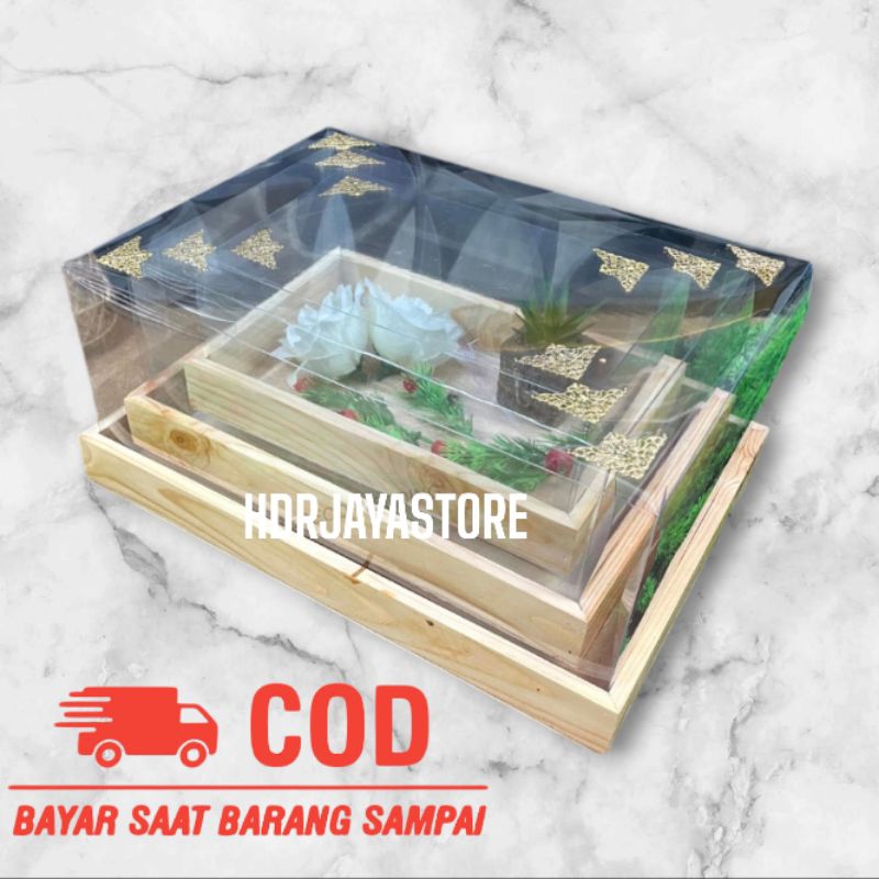 Jual kotak Hantaran kayu jati belanda 1set isi 4 Box seserahan ...