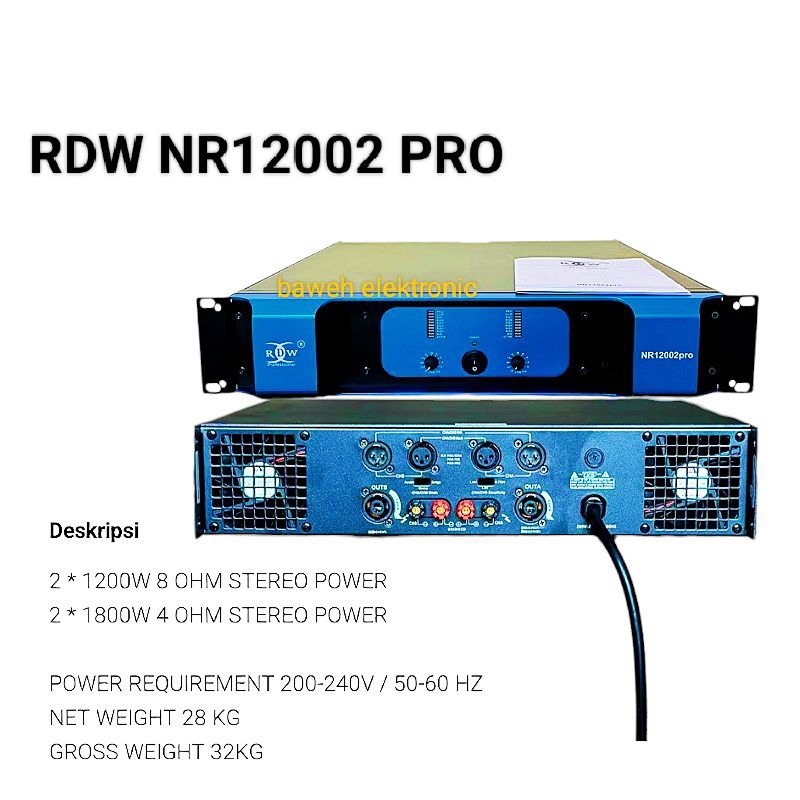 Jual POWER AMPLIFIER RDW NR12002 PRO | Shopee Indonesia