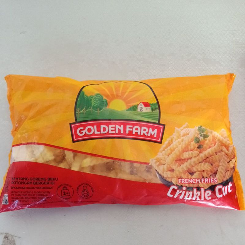 Jual Golden Farm kentang goreng Crinkle cut 1kg | Shopee Indonesia