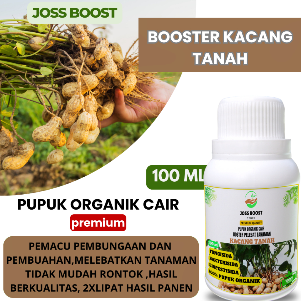 Jual Pupuk Organik Cair Booster Tanaman Kacang Tanah, POC JOSS BOOST KACANG TANAH, Melebatkan ...