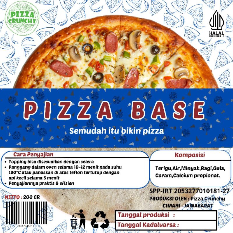 Jual Pizza base || Roti Pizza siap pakai ukuran 28CM || Pizza instan ...
