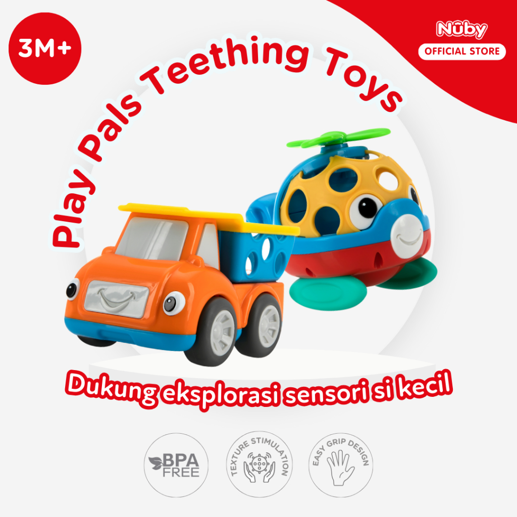 Jual Nuby Play Pal Toy | Mainan Sensori Teether Anak Bayi BPA Free ...