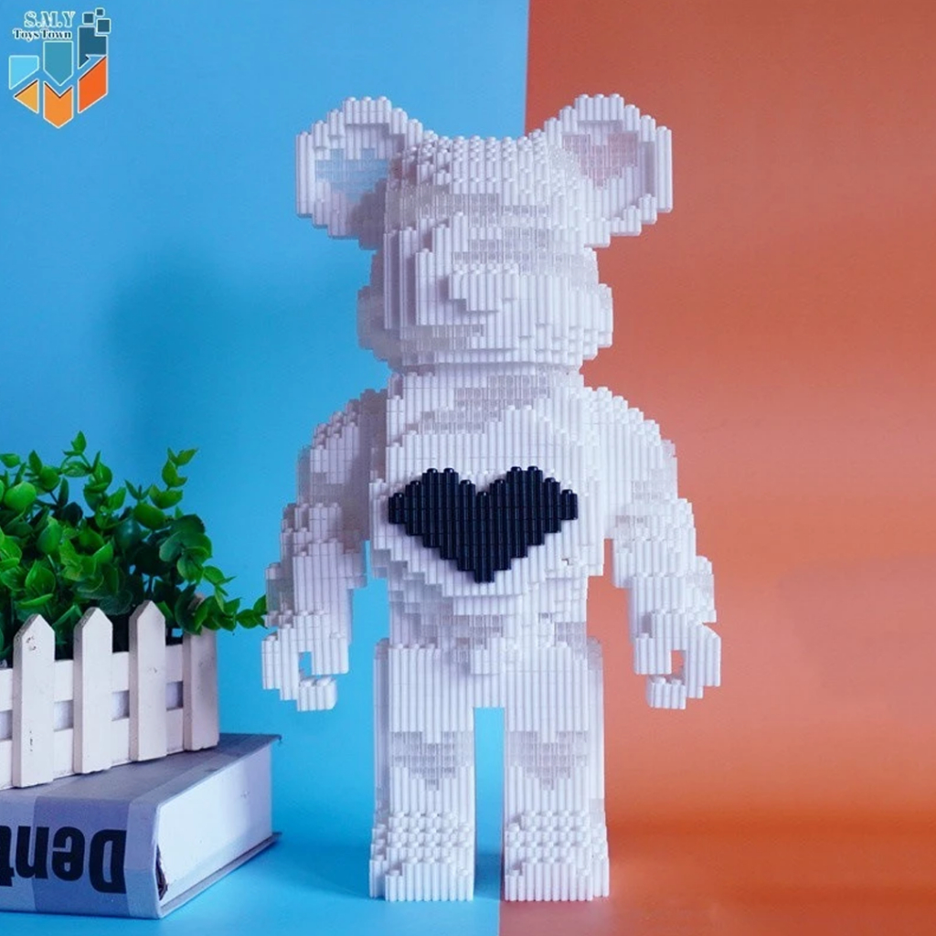 Jual SMY Toystown Violent Bear Black Heart Nano Blocks Mainan Edukasi ...