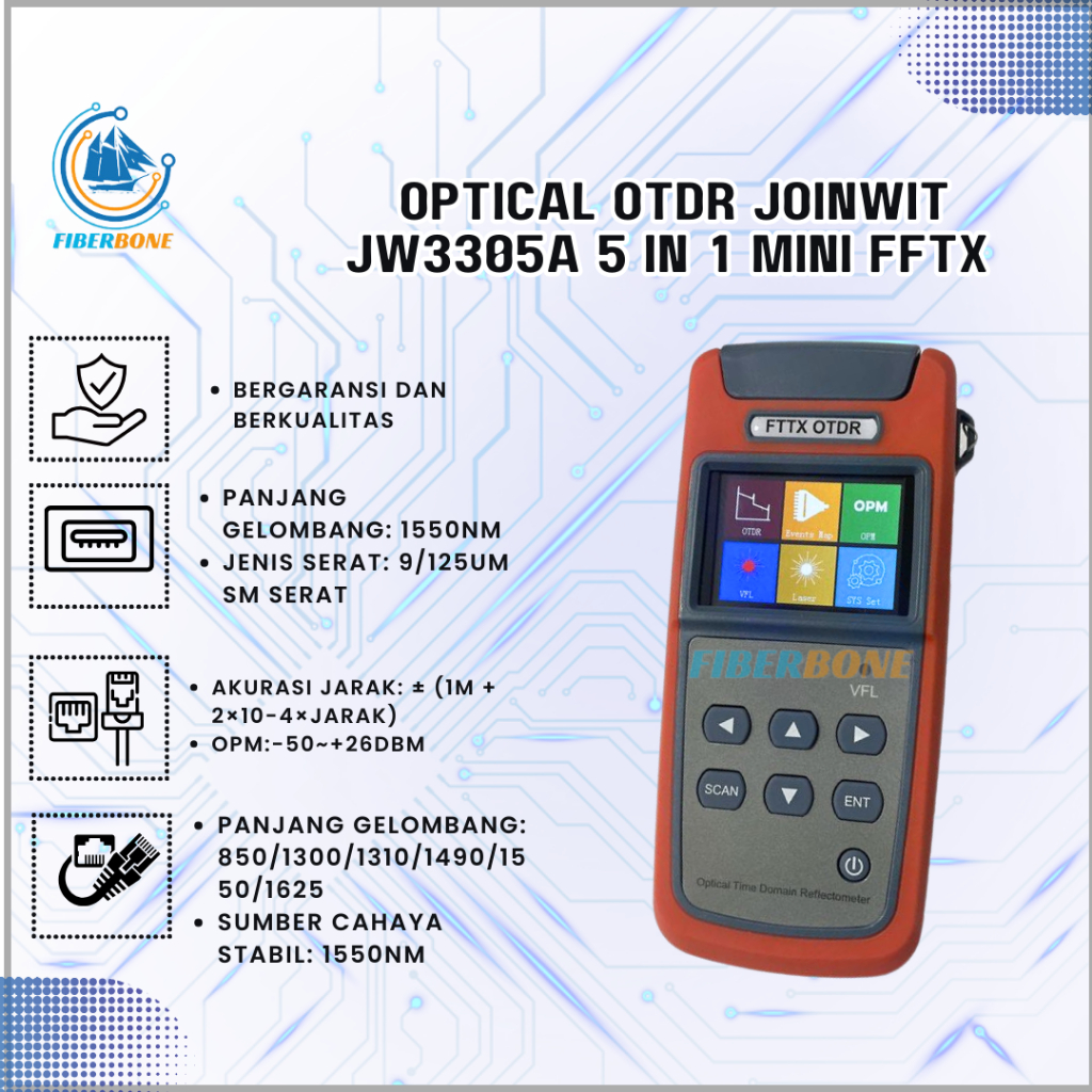 Jual Optical OTDR Joinwit JW3305A 5 in 1 mini fftx | Shopee Indonesia